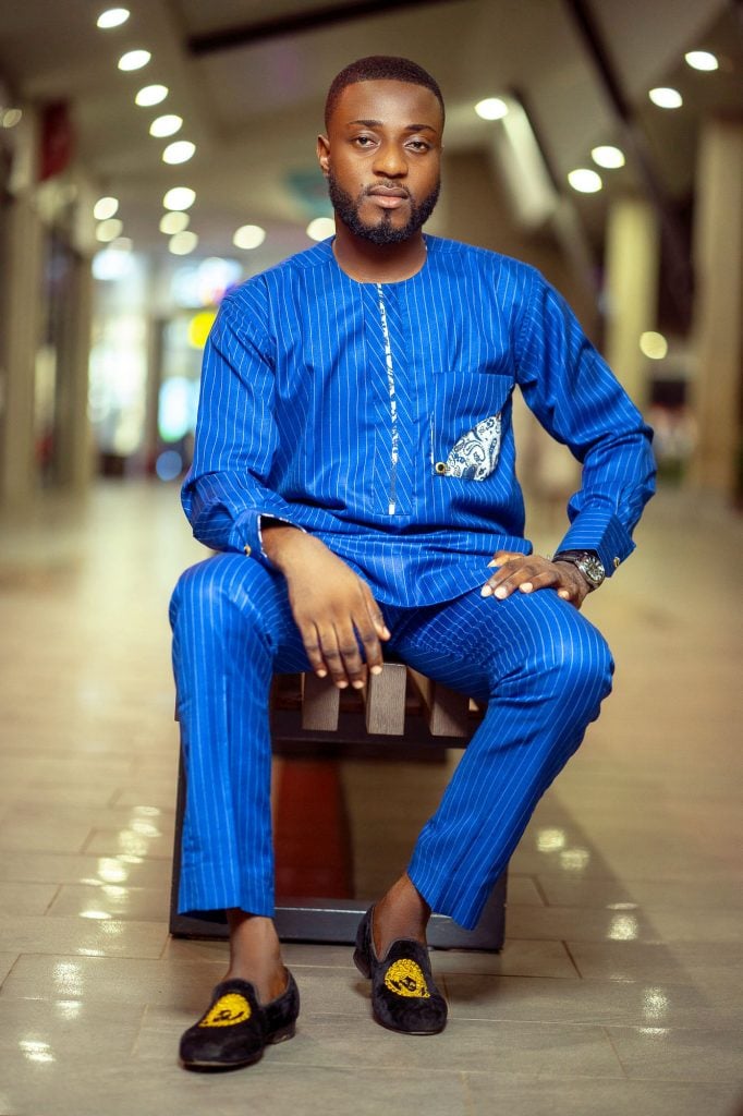 Blue Stripes Political Suit - Gamel Clodin